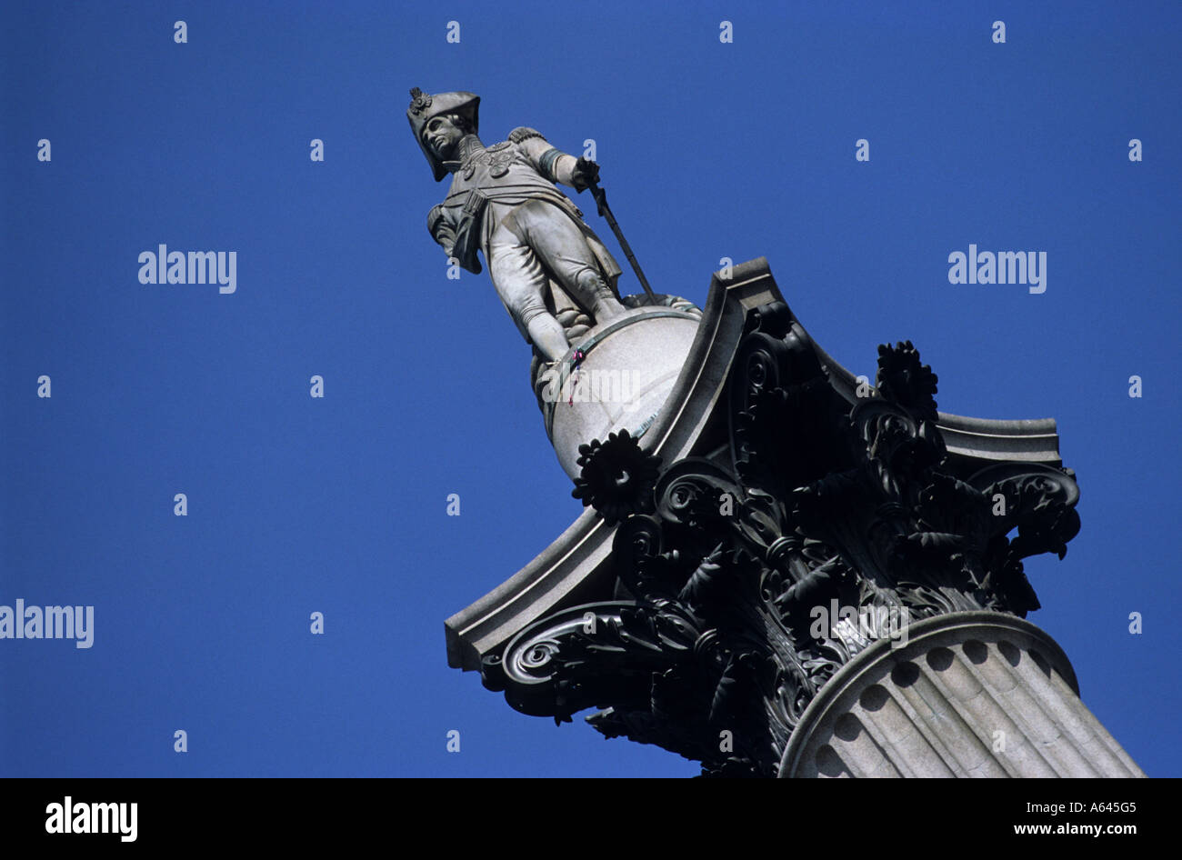 nelson statue column Stock Photo - Alamy