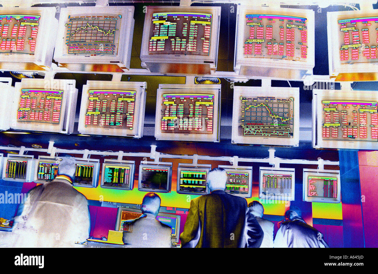 investors charts stock market Stock Photo - Alamy
