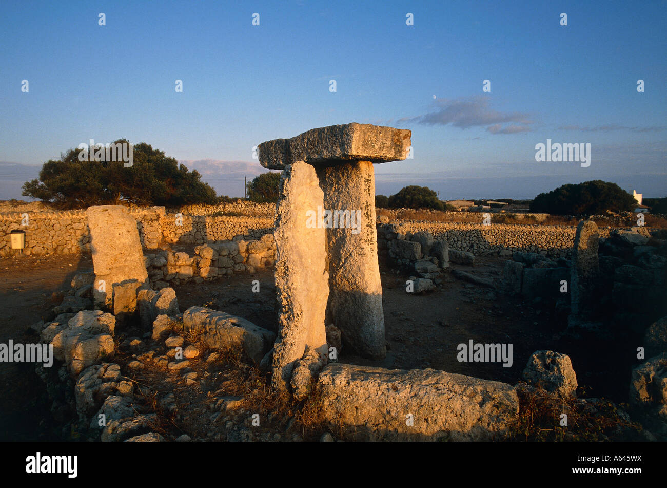 taula stone at prehistoric and megalithic temple of torre d en gaumes ...