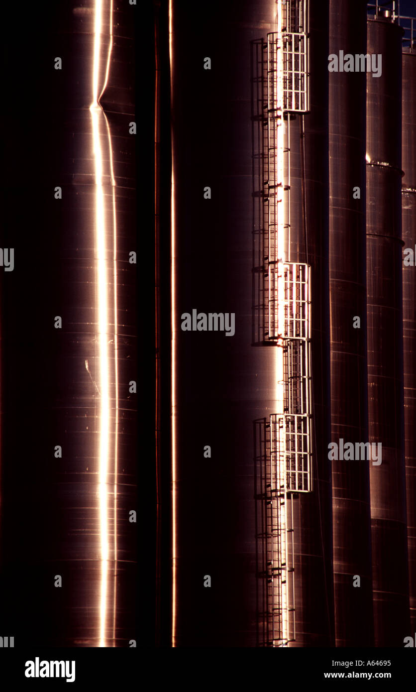 Abstract Storage Towers Grangemouth Refinery Stock Photo - Alamy