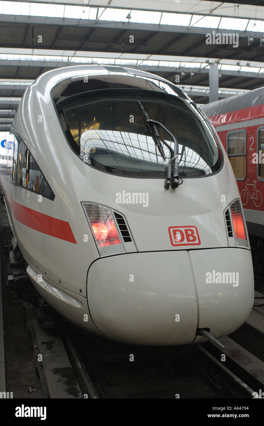 ICE Train main railway station Munich Germany Stock Photo - Alamy