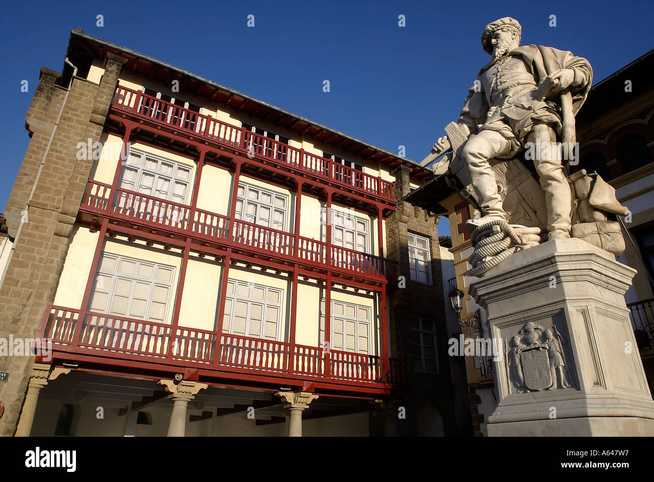 MONUMENT TO THE SAILOR JUAN SEBASTIAN ELKANO IN GETARIA GUIPUZCOA ...