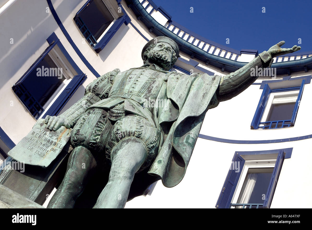 MONUMENT TO THE SAILOR JUAN SEBASTIAN ELKANO IN GETARIA GUIPUZCOA ...