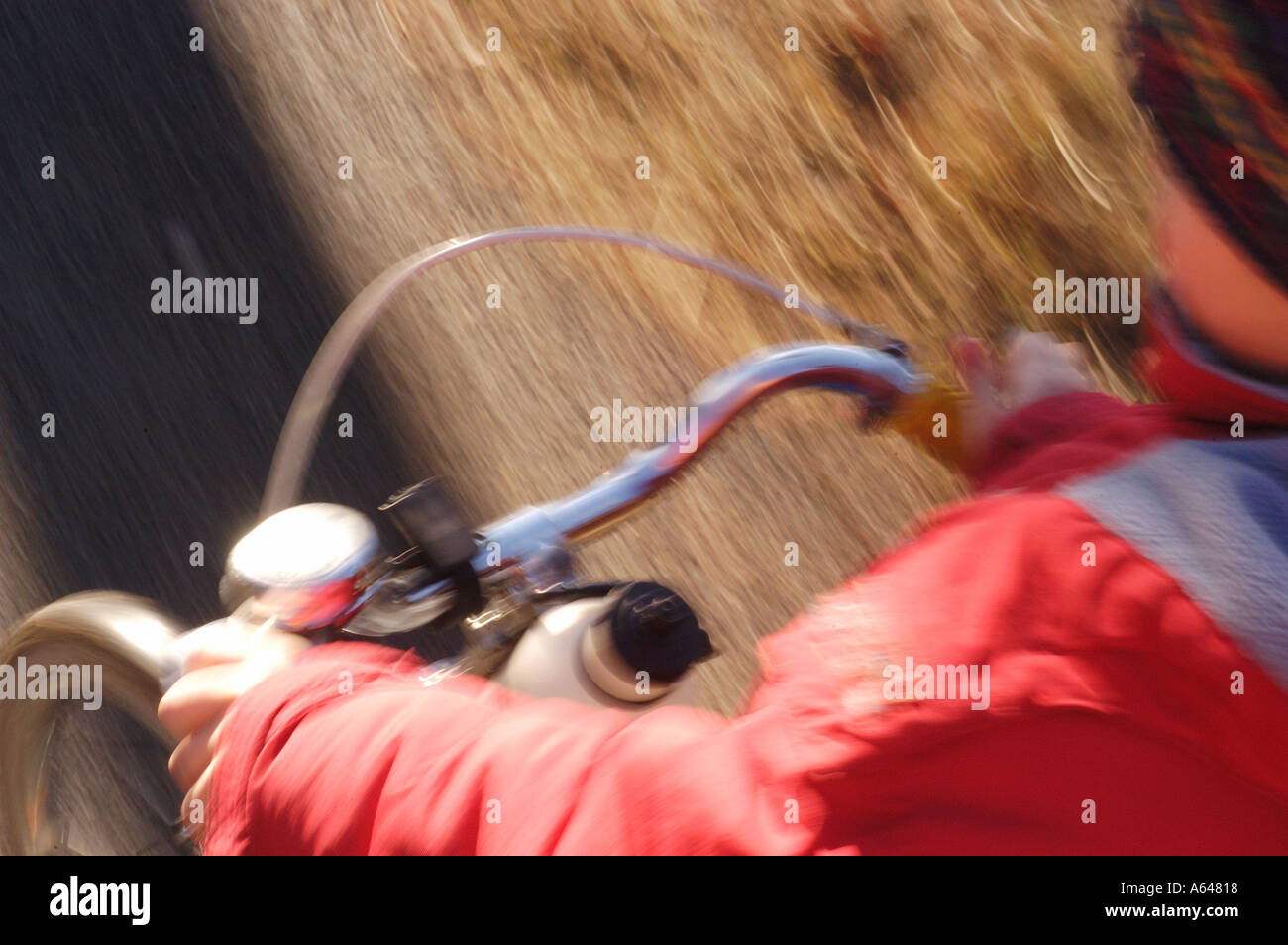 Five year old boy on bicycle Movement Stock Photo - Alamy