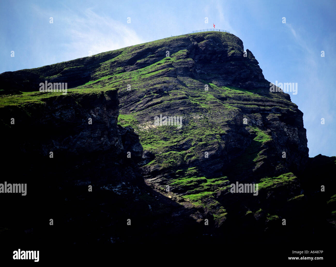 viewpoint of mount lauberhorn region of bernese highland swiss alpes ...