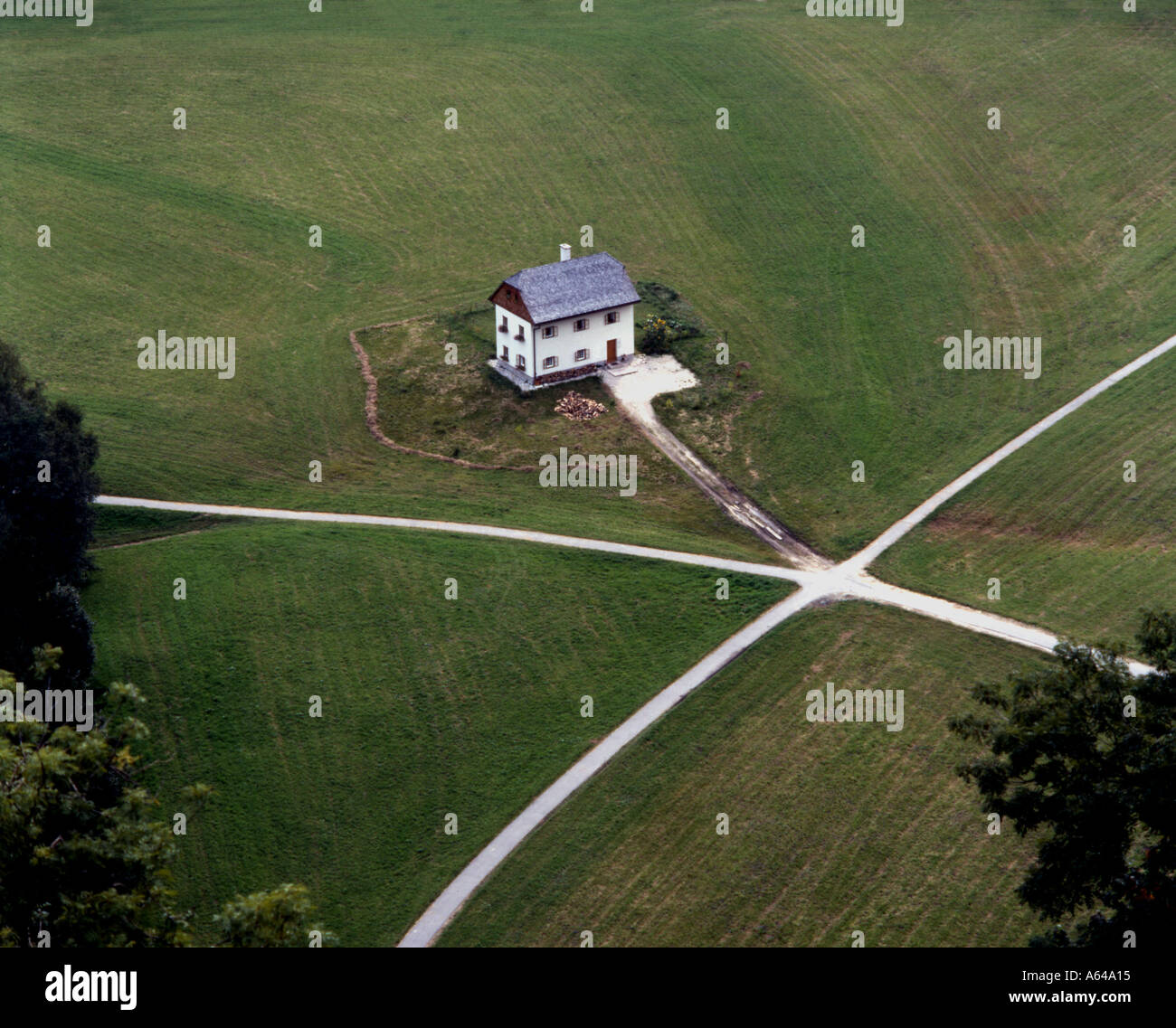 house with cross shaped ways Stock Photo - Alamy