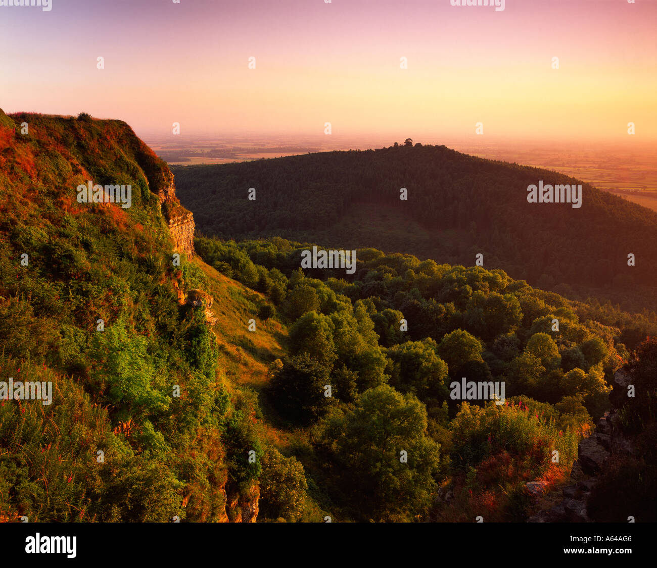 Roulston Scar and Hood Hill from Sutton Bank in the North York Moors ...