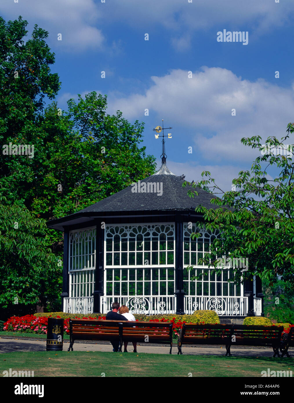 Victorian bandstand in Nottingham Castle Stock Photo - Alamy