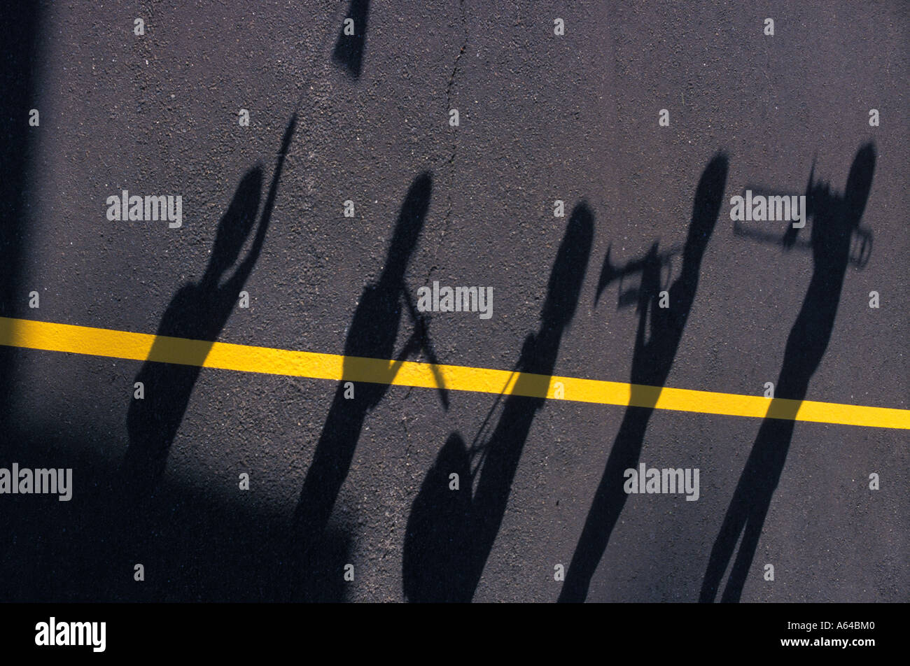 Shadow of Youth Marching Band Stock Photo - Alamy