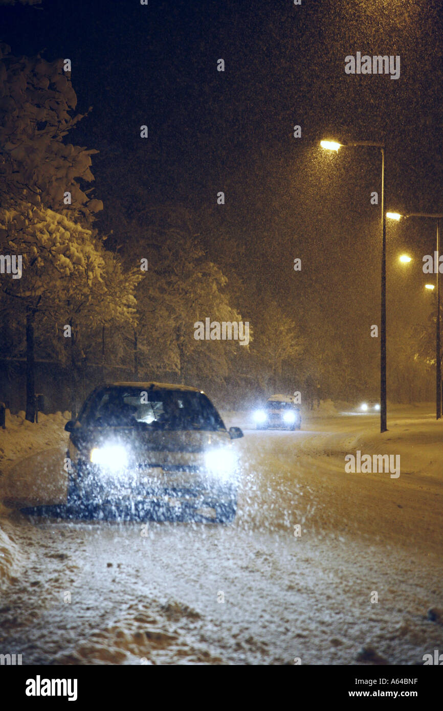 Cars in the snow Stock Photo - Alamy