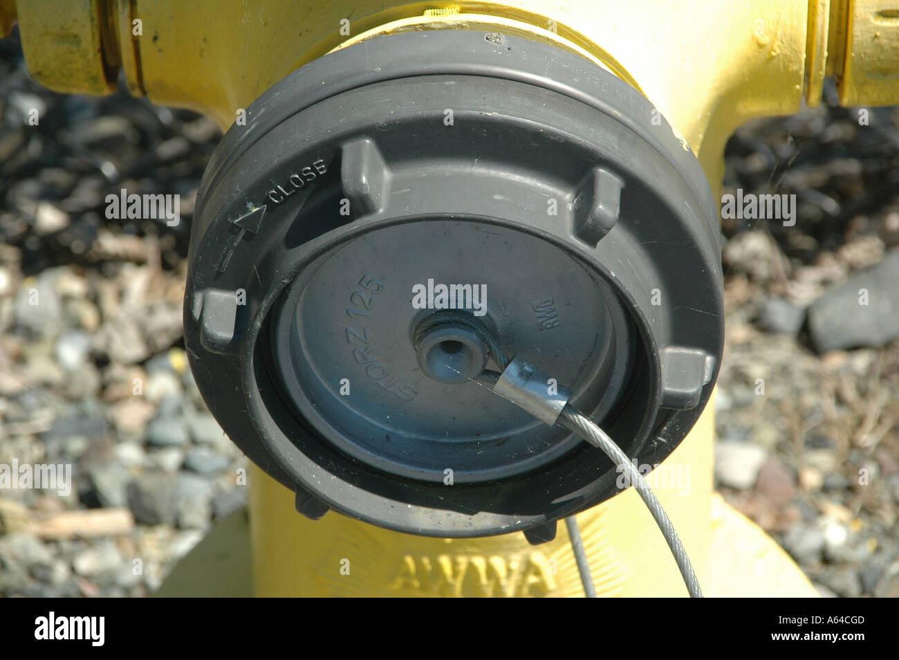 Fire hydrant cap made of rubber or plastic Stock Photo - Alamy