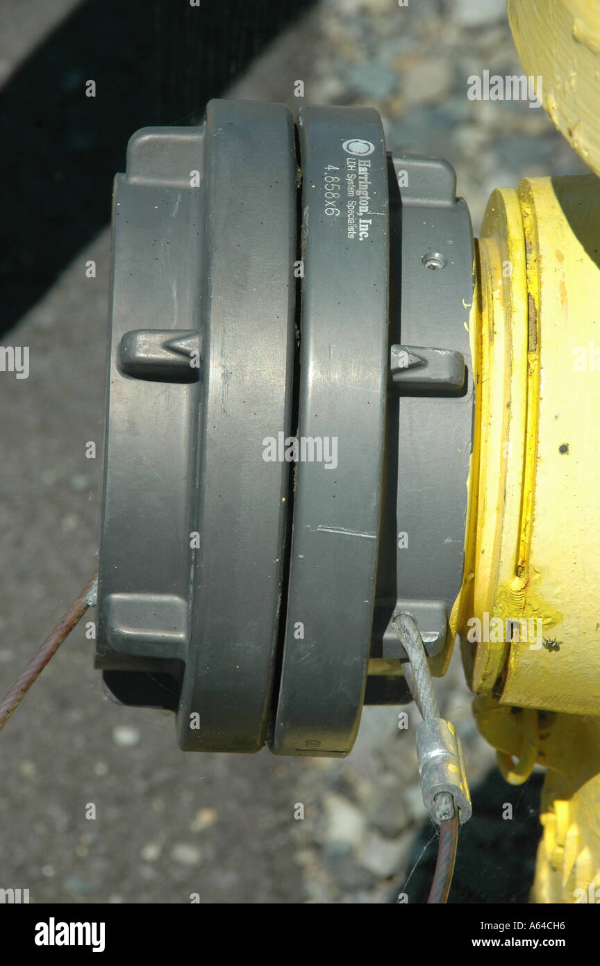 Fire hydrant cap made of rubber or plastic Stock Photo - Alamy