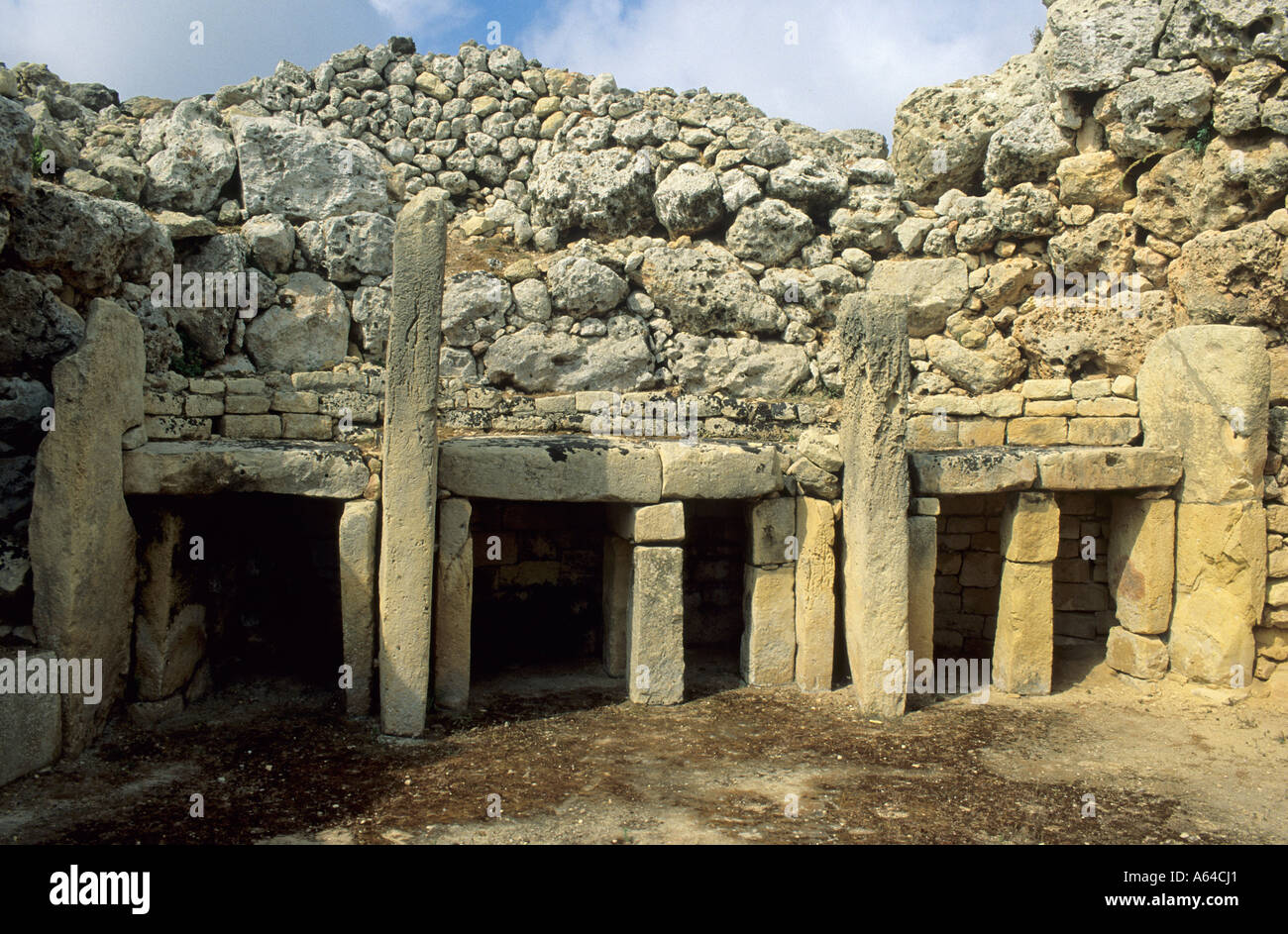 Megalithic temple of Ggantija, Gozo Island, Unesco world heritage site ...