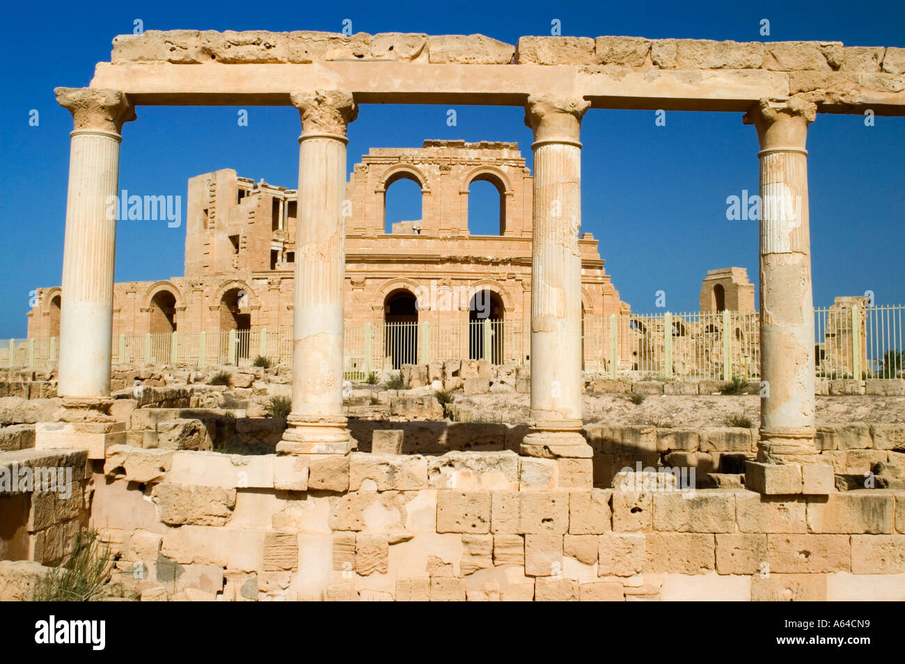 Roman theater of Sabrata, Libya Stock Photo - Alamy