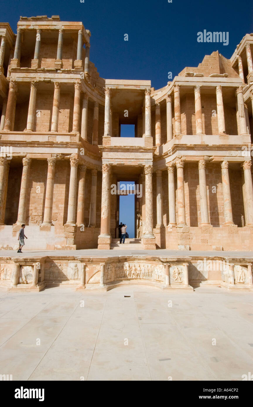 Roman theater of Sabrata Stock Photo - Alamy