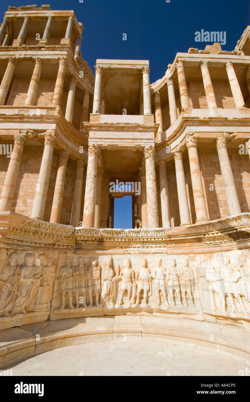 Roman theater of Sabrata Stock Photo - Alamy