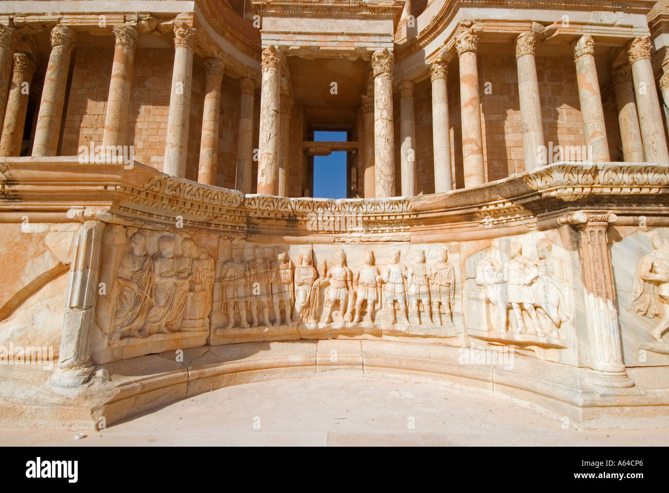 Roman theater of Sabrata Stock Photo - Alamy