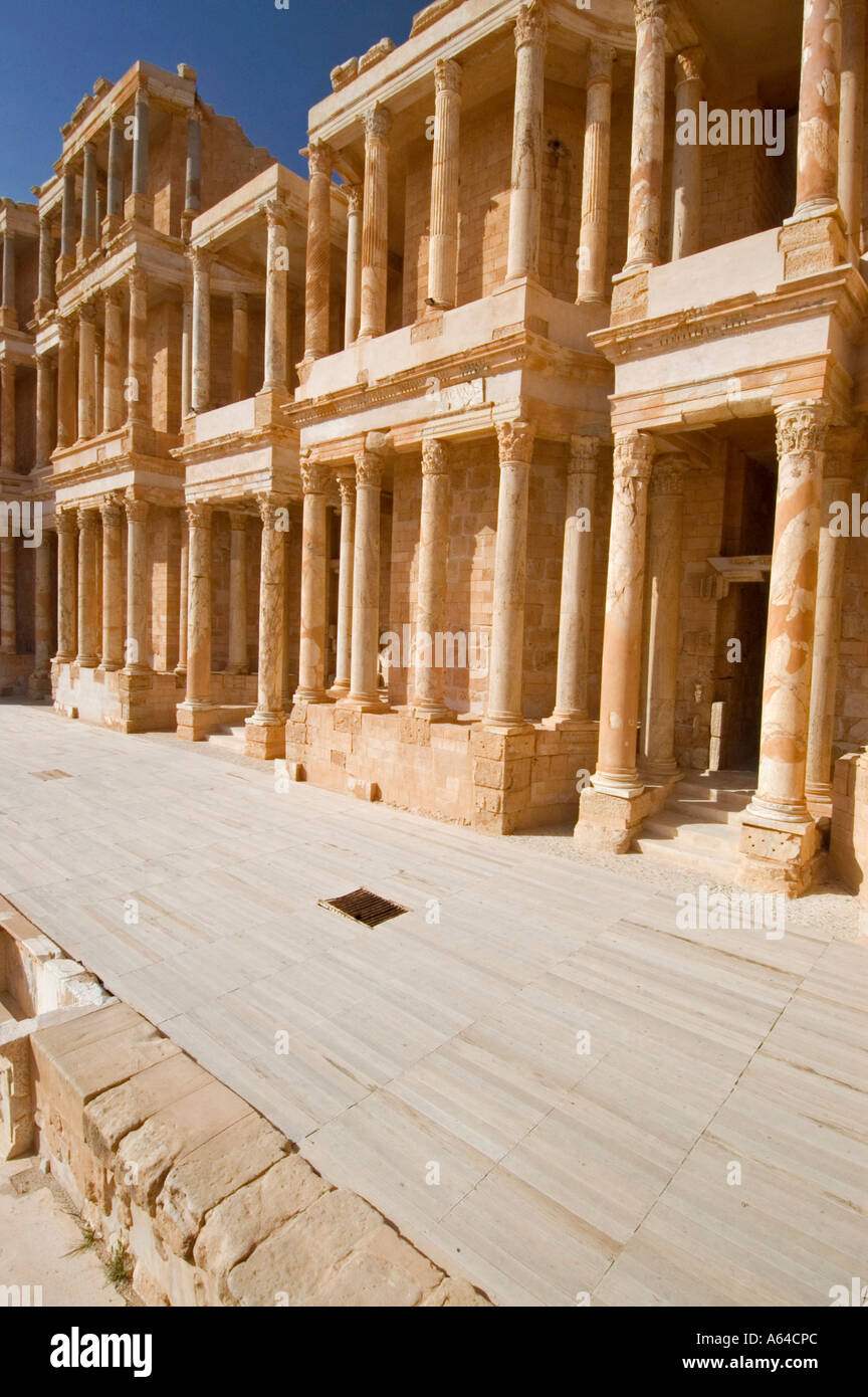 Roman theater of Sabrata Stock Photo - Alamy