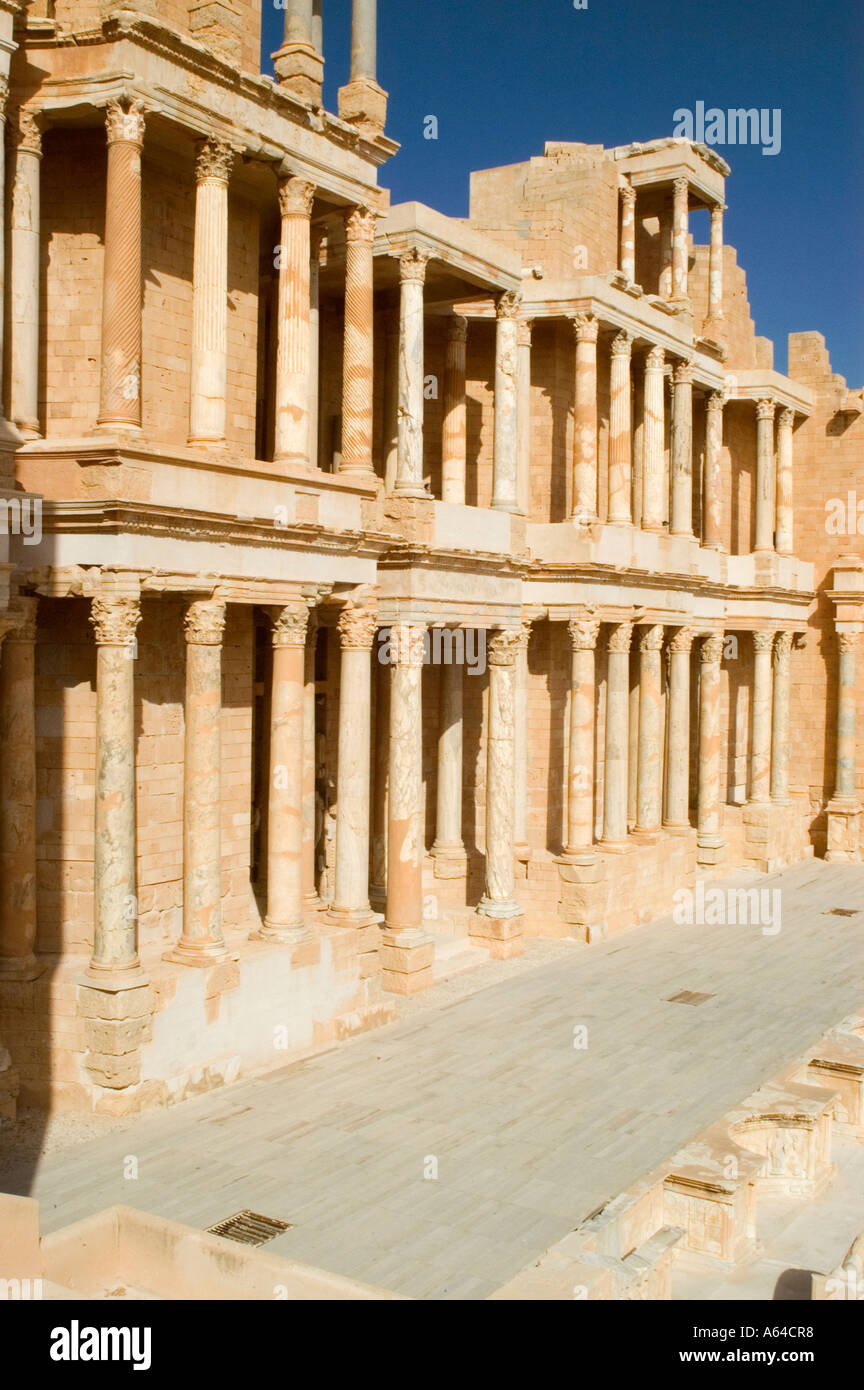 Roman theater of Sabrata Stock Photo - Alamy