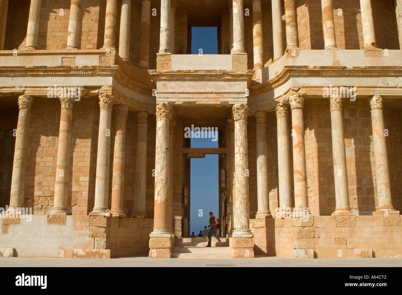 Roman theater of Sabrata Stock Photo - Alamy