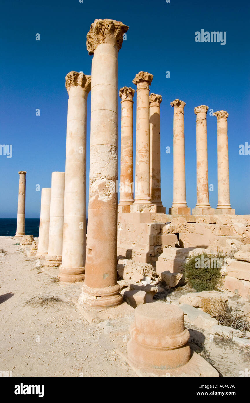 Isis temple, roman archeological site of Sabrata, Libya Stock Photo - Alamy