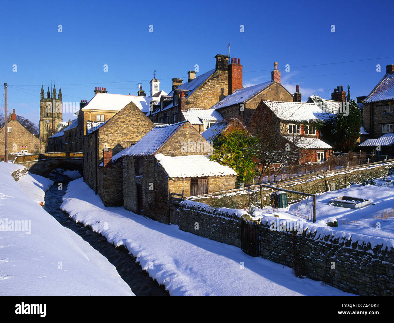 Snow covered Helmsley in North Yorkshire Stock Photo - Alamy