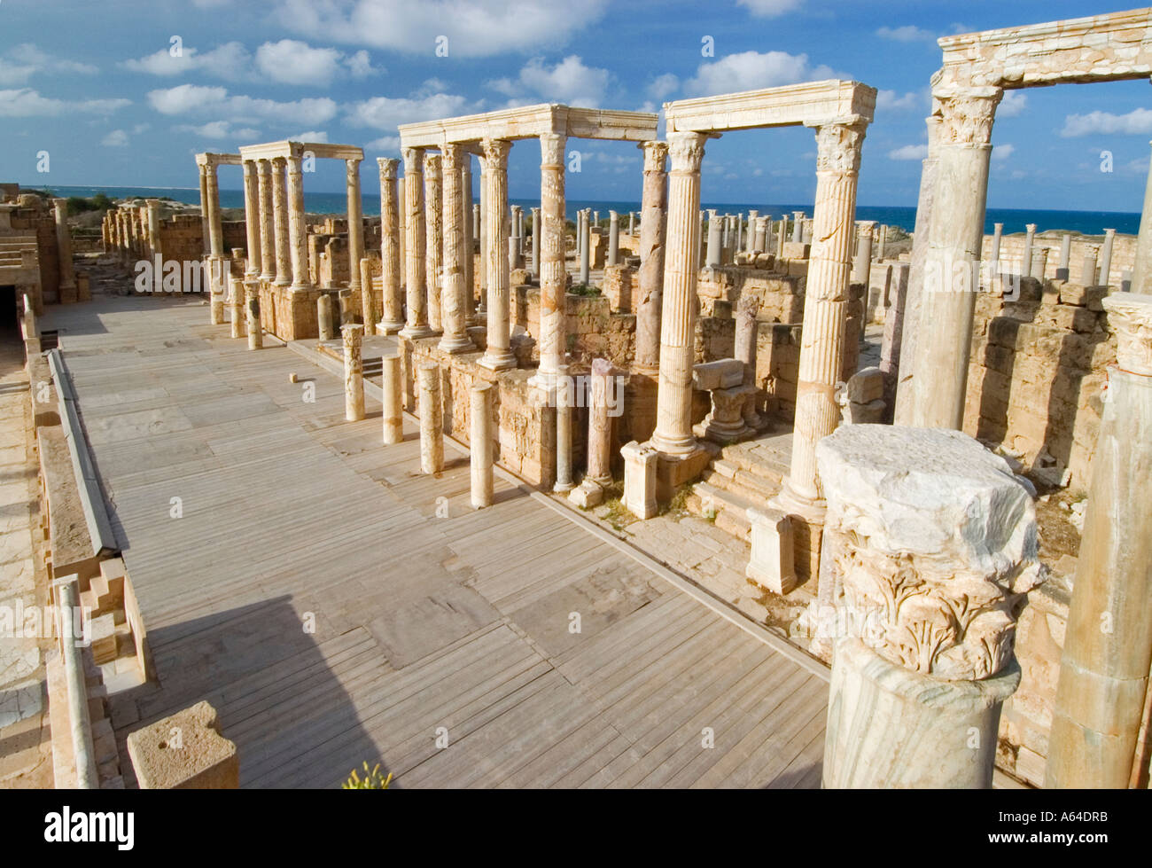Roman theater of Leptis Magna, Libya, Unesco world heritage site Stock ...