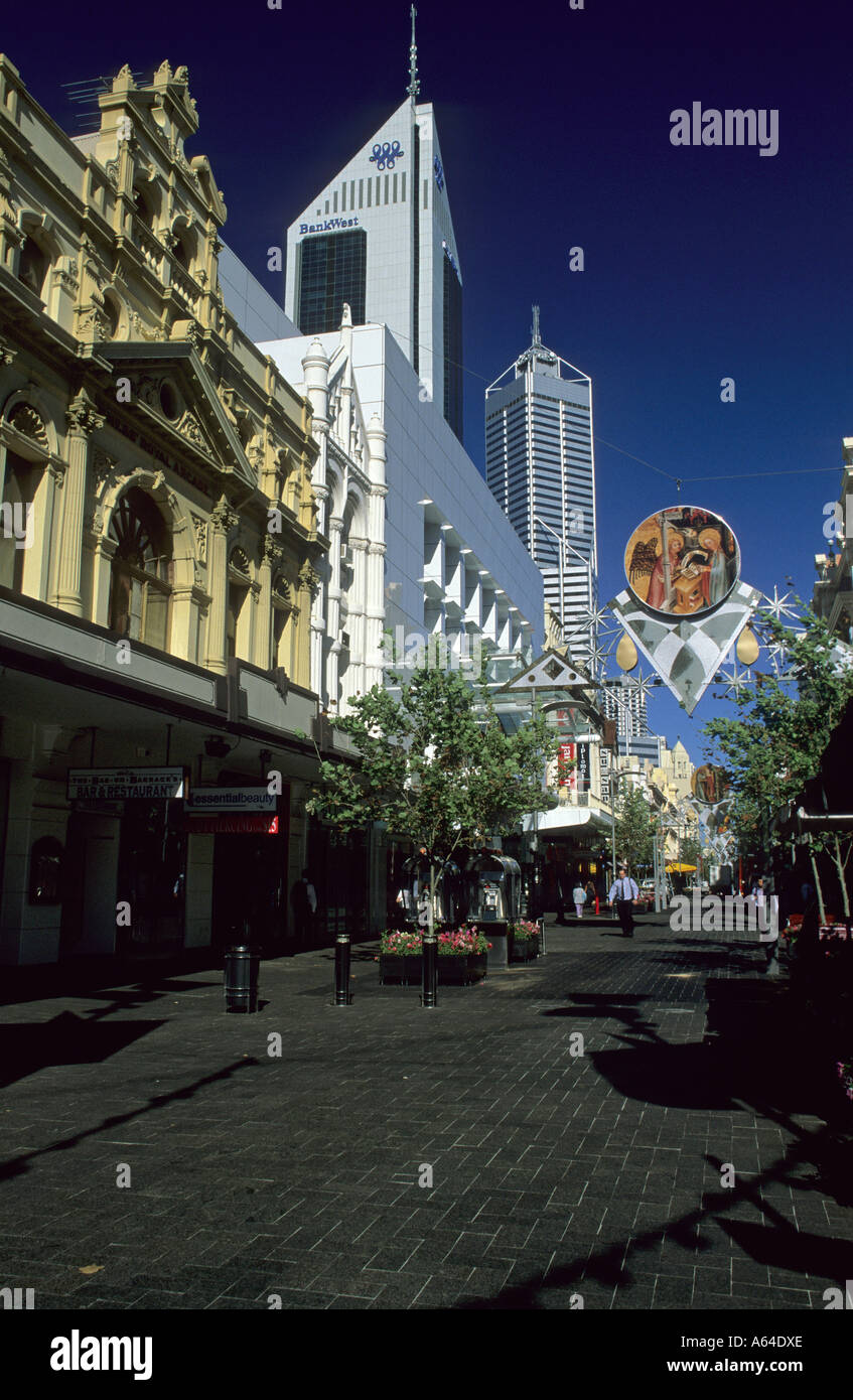 Christmas decoration in downtown Perth, Westaustralia Stock Photo - Alamy