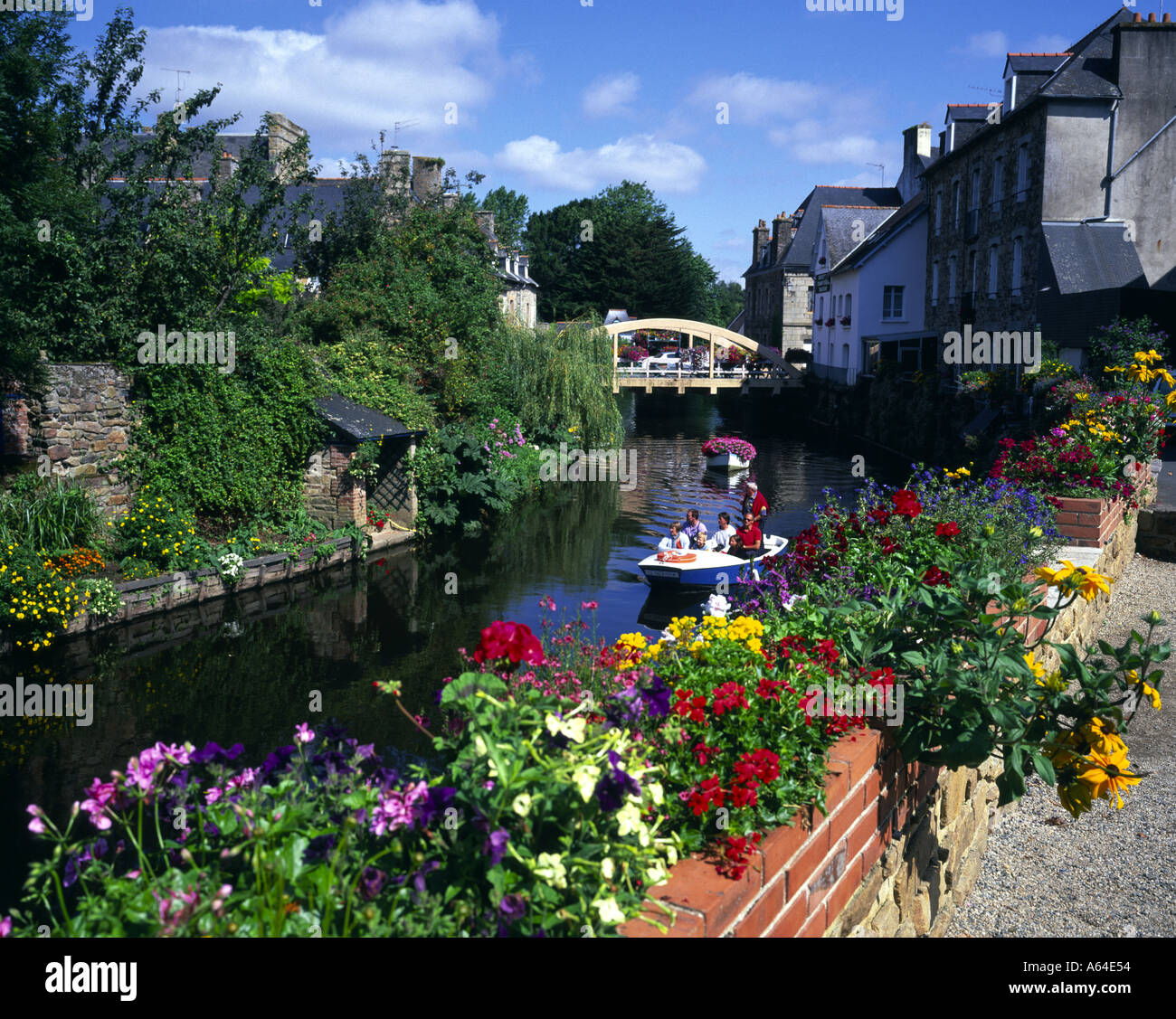 France Brittany Pontrieux site seeing boat and wash houses River Trieux ...