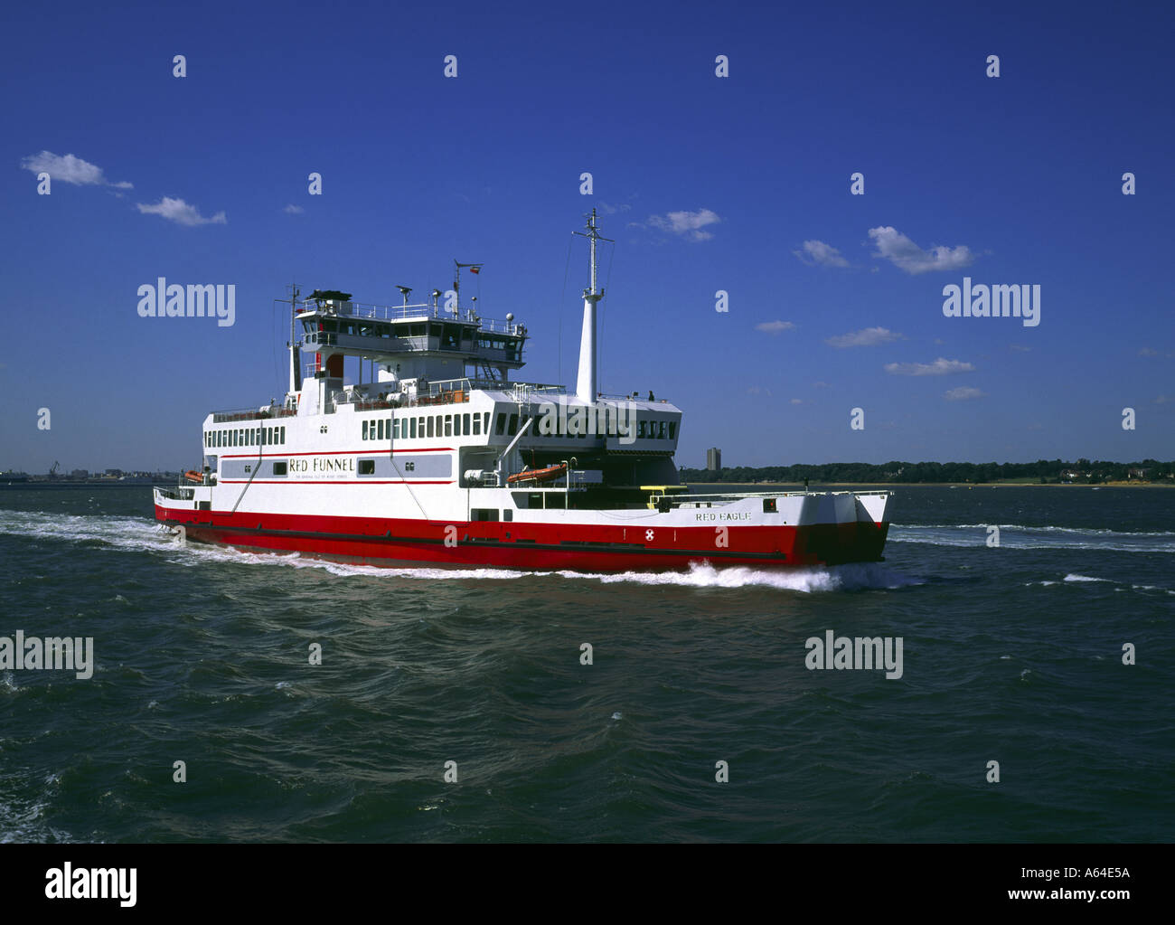 Car ferry from Lymington the Yarmouth Isle of Wight in the Solent ...