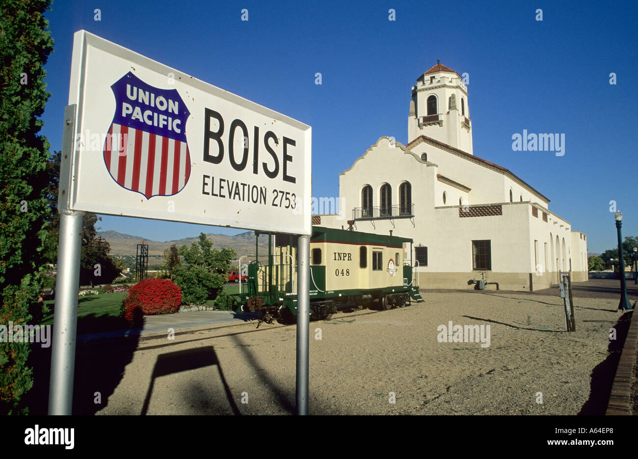 Historic Union Pacific railway station at Boise, Idaho, USA Stock Photo ...