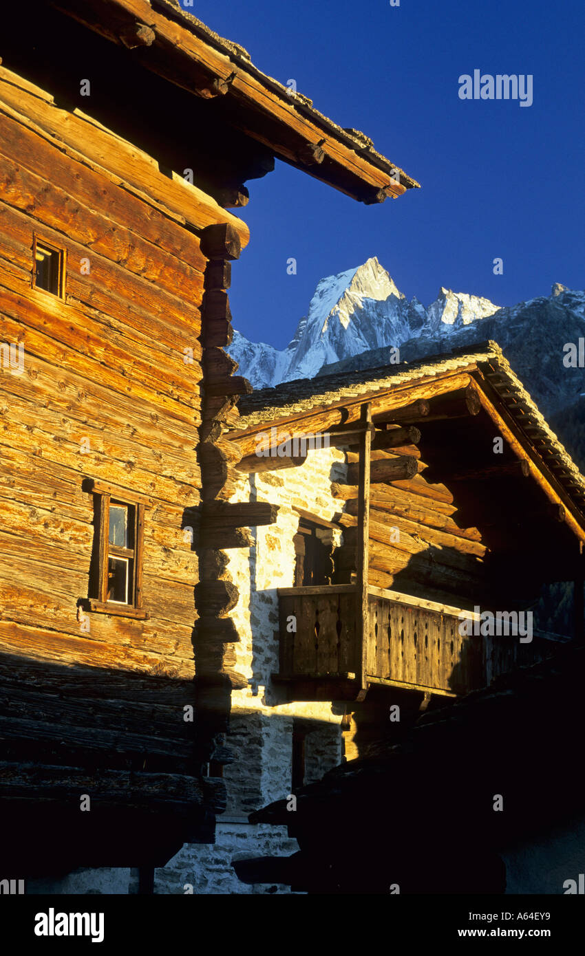 Mountain village Soglio in Val Bregaglia, Bergell, Switzerland Stock ...