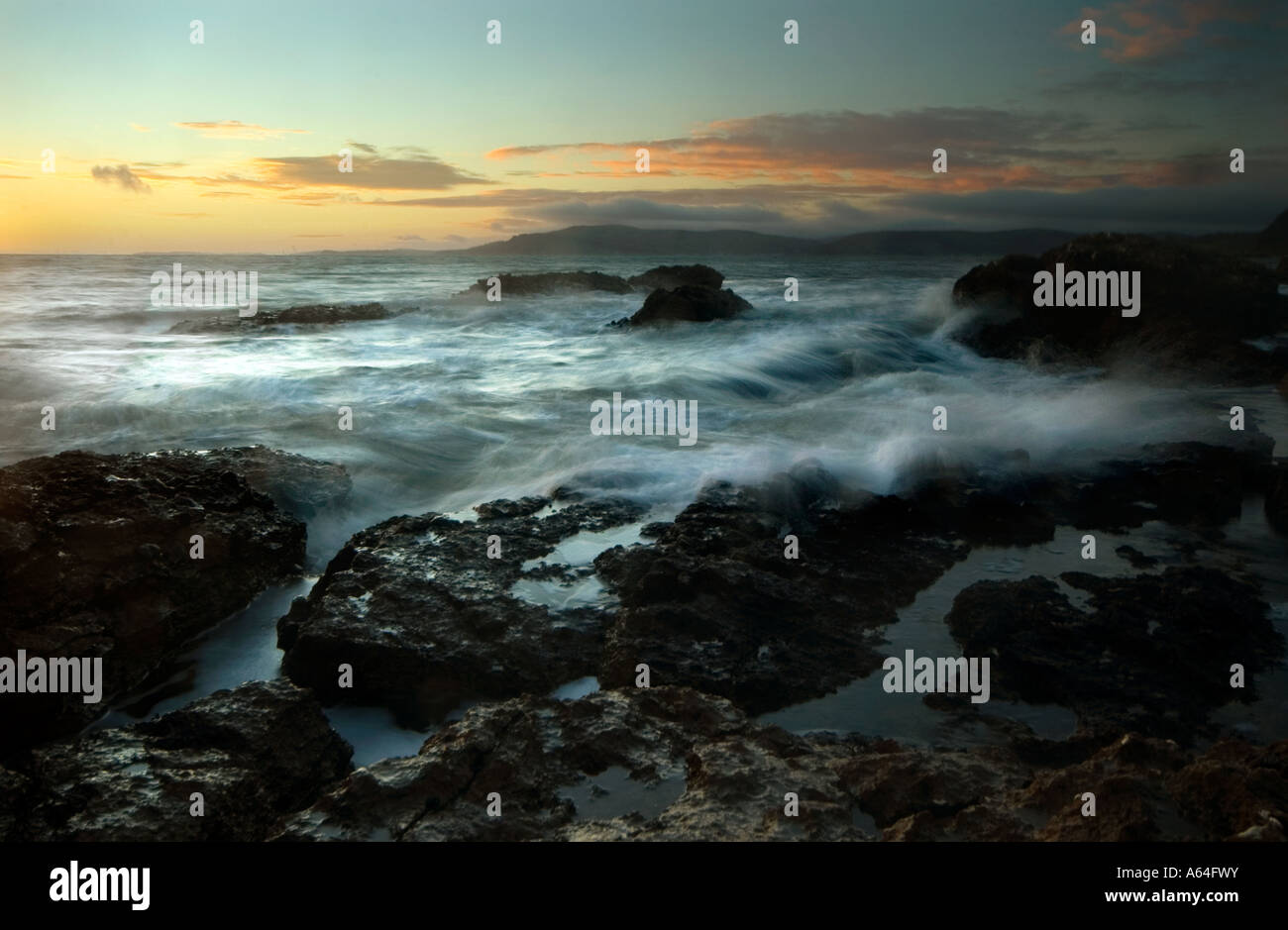 Sunrise Skies over the Irish Sea Stock Photo - Alamy