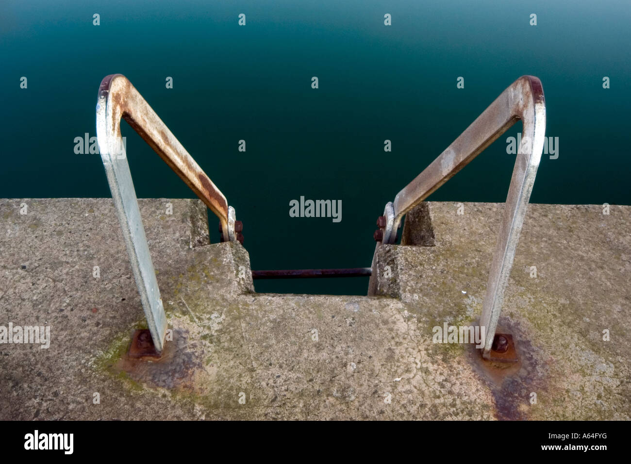 Abstract image of steps on a pier Stock Photo - Alamy