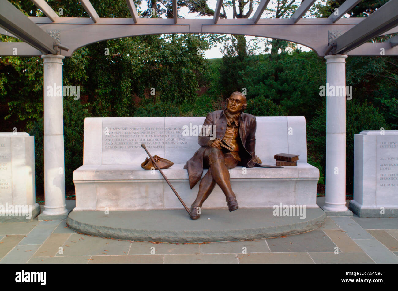The George Mason Memorial Washington DC memorials sculptures statues ...
