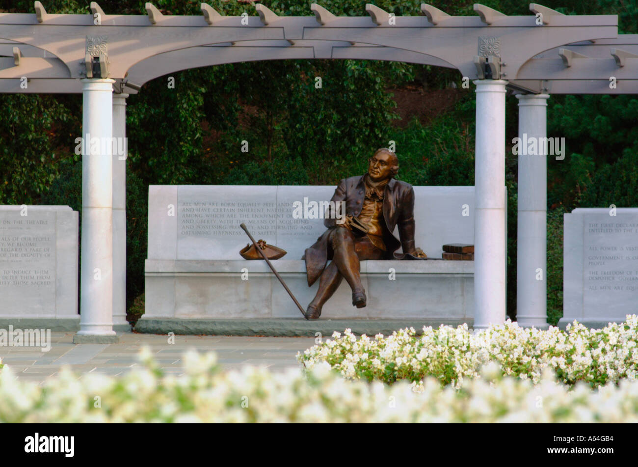 The George Mason Memorial Washington DC memorials sculptures statues ...