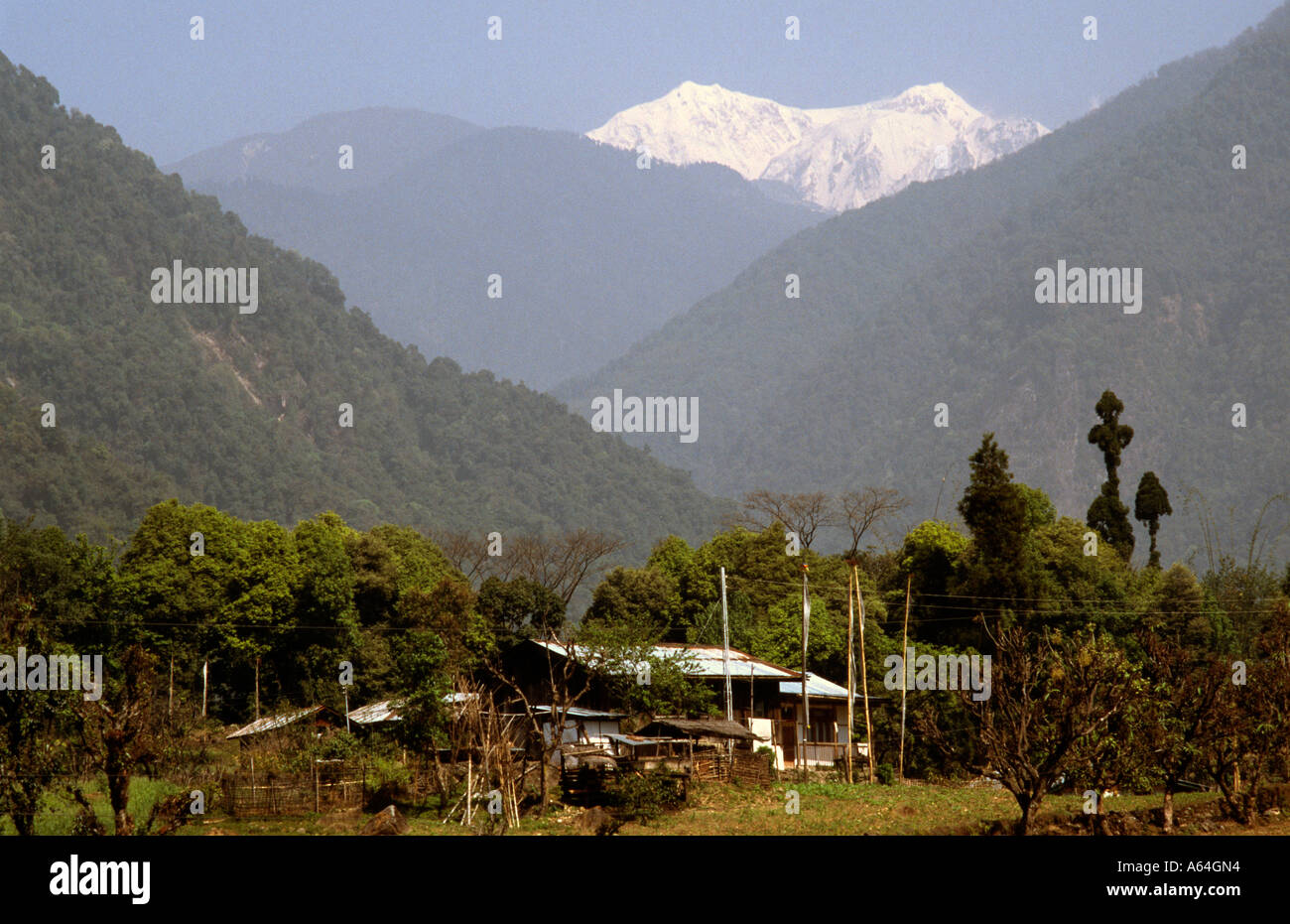 A village house in the Himalayan Kingdom of Sikkim India, Sikkim’s ...
