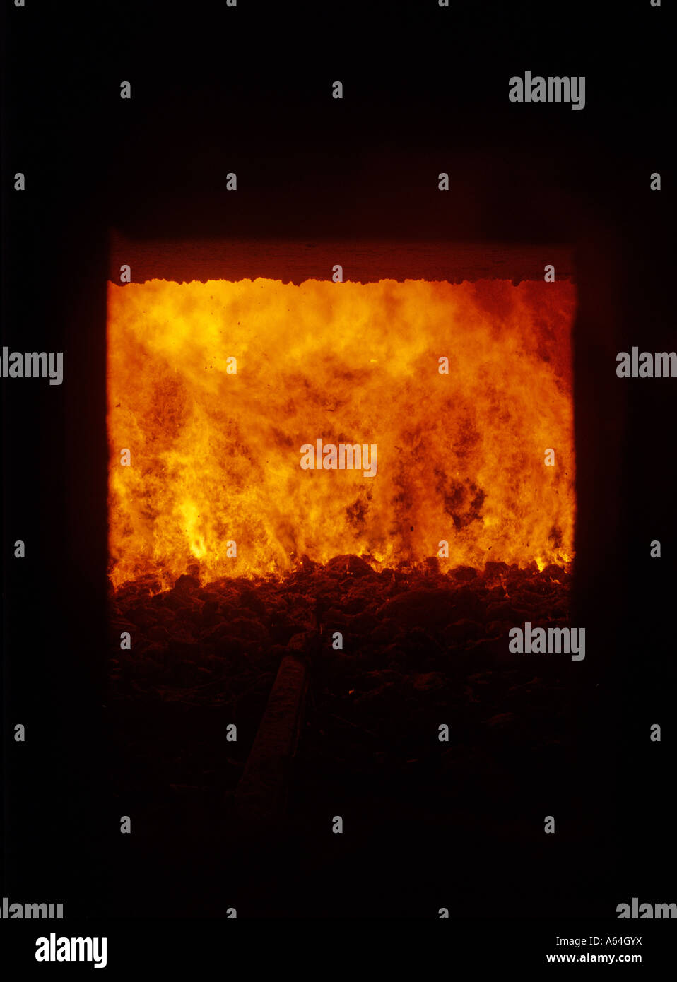fire of combustion plant Stock Photo - Alamy