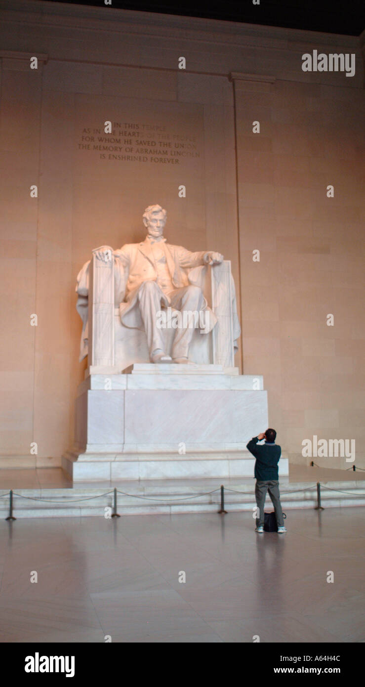 Lincoln Memorial Washington DC Statues memorials Stock Photo - Alamy