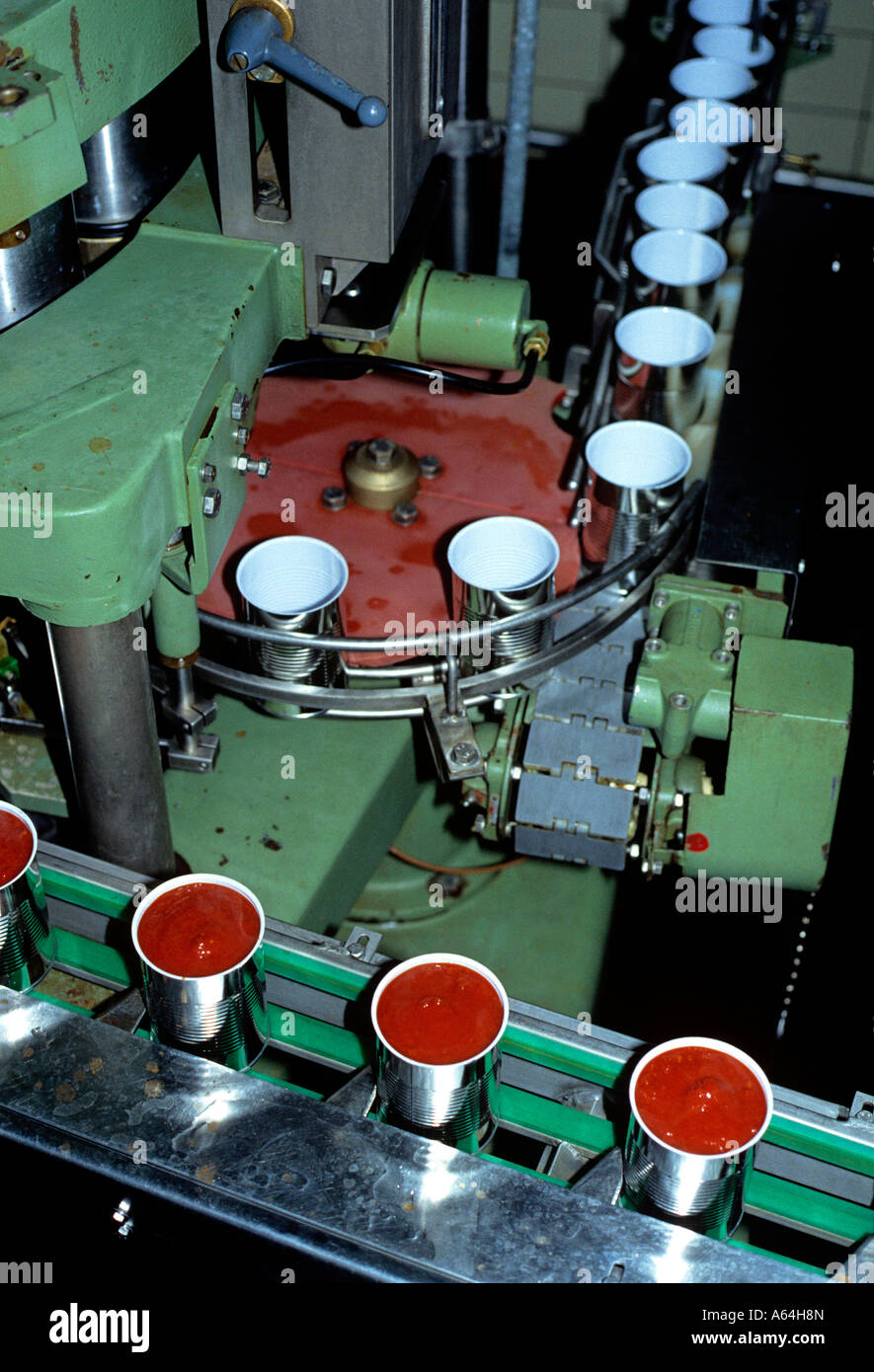 canning plant for tomato sauce Stock Photo - Alamy