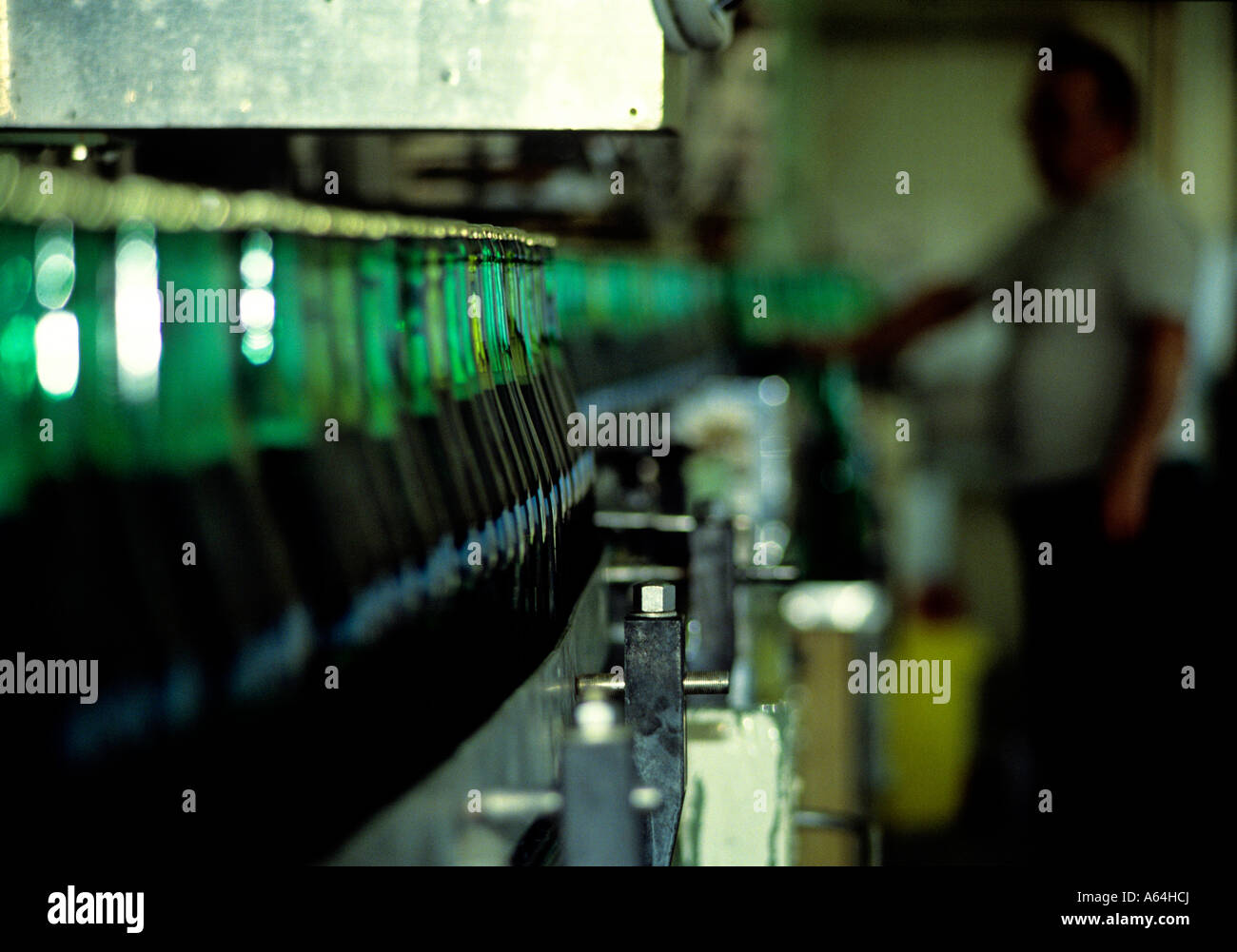 crown capped wine bottling plant Stock Photo - Alamy