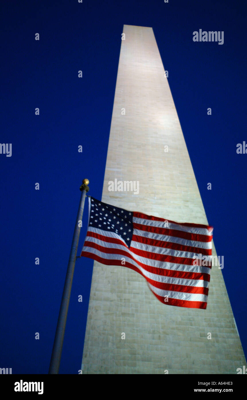Washington Monument and US flag monuments United States flags Stock ...