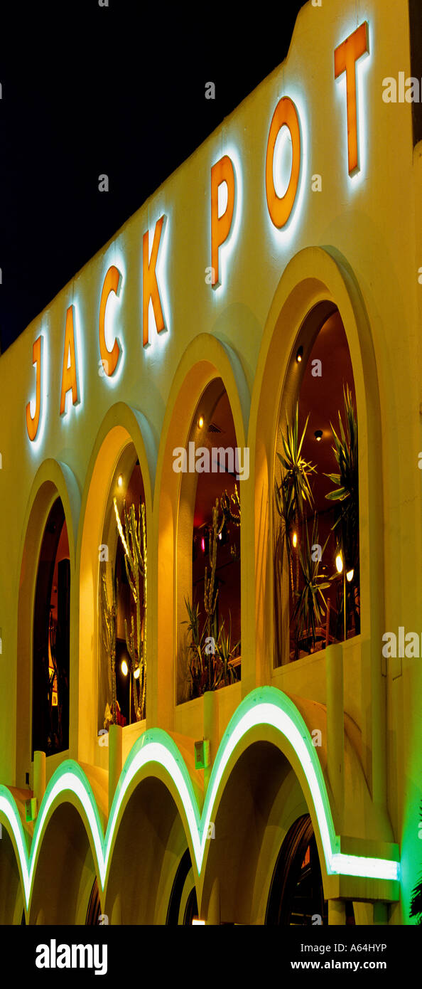 historic picture year of 2004 jackpot restaurant at night city of ibiza ...