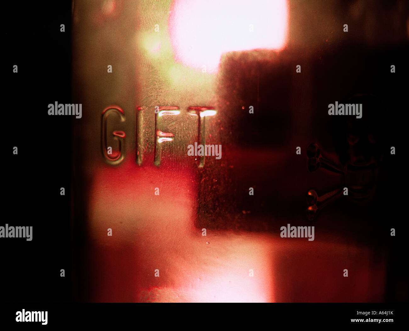 gift warning in german letters of toxic substances Stock Photo - Alamy