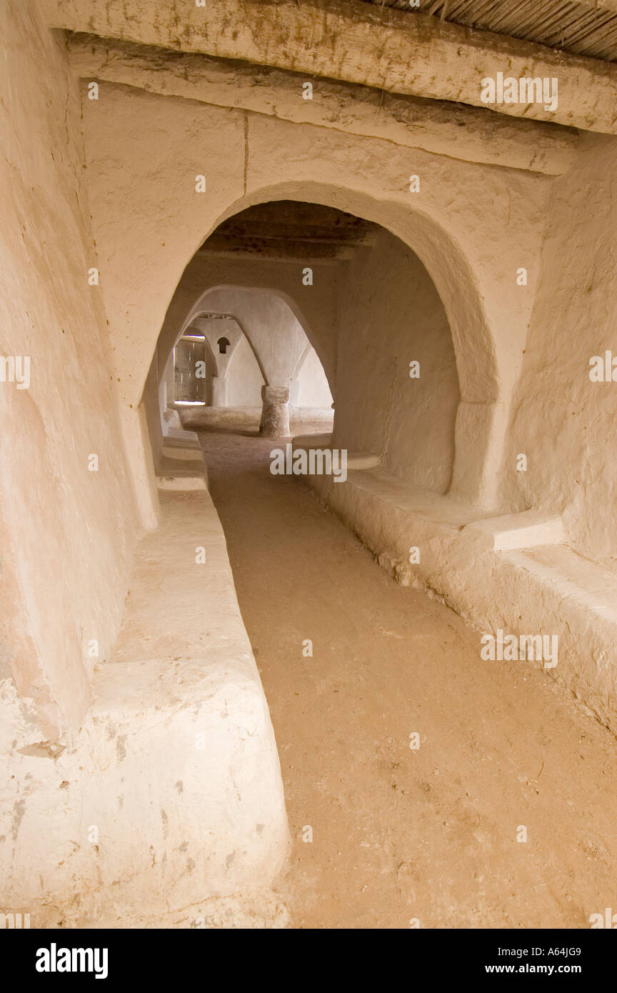 Cavelike walkway in the historic center of Ghadames, Ghadamis, Libya ...