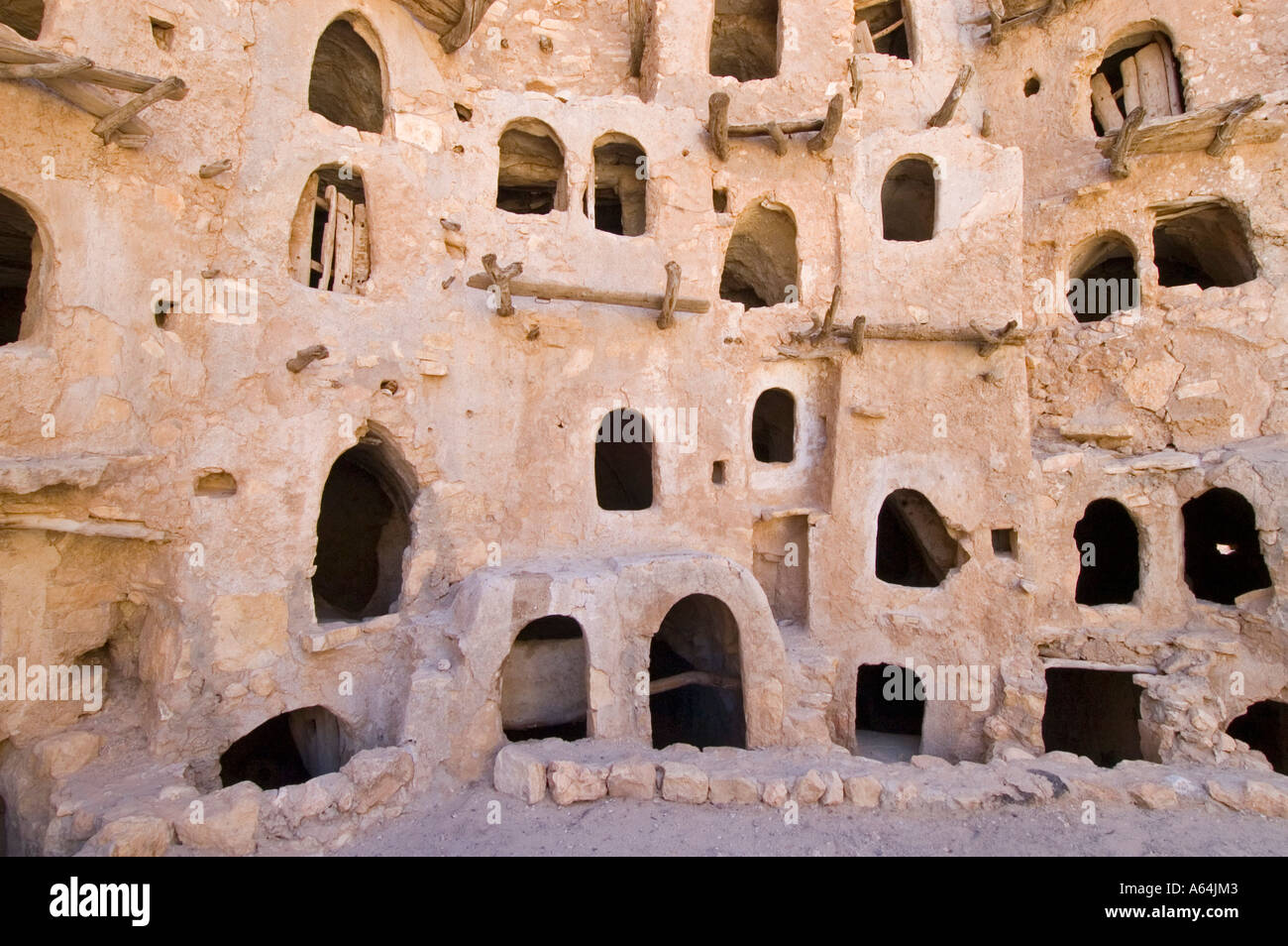 Ghorfas at qsar Kabao, Kabau, Kabaw, Nafusah Mountains Stock Photo - Alamy