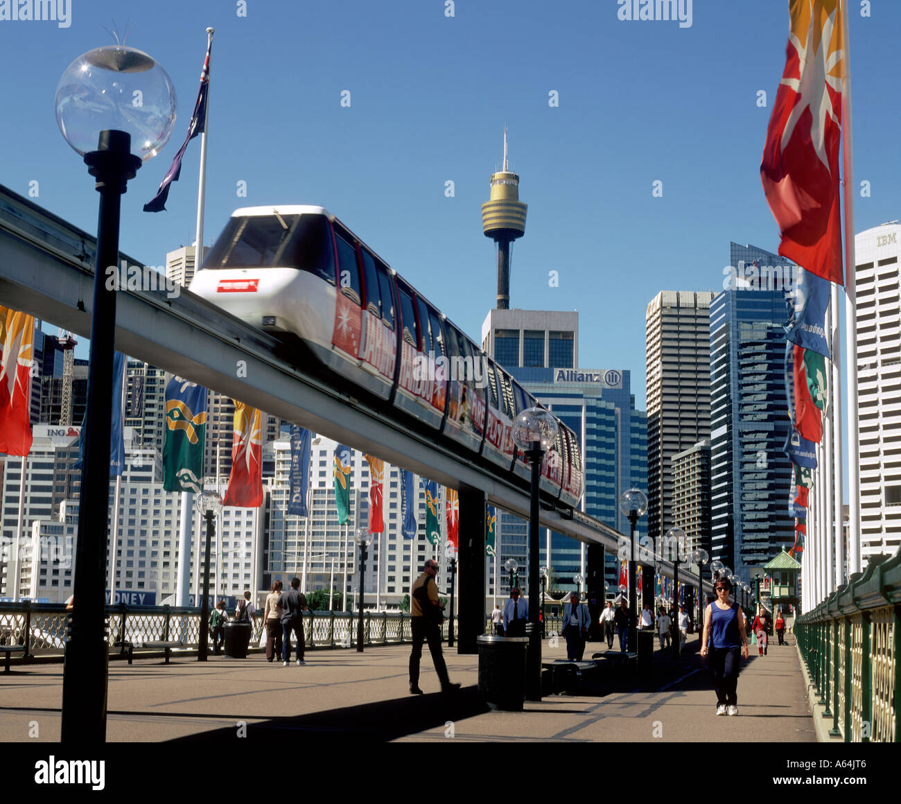 Sydney NSW Australia Sydney s elevated monorail at Darling Harbour ...