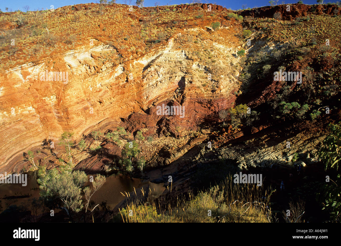 Rock formation at Hamersley Gorge, Karijini National Park, Hamersley ...