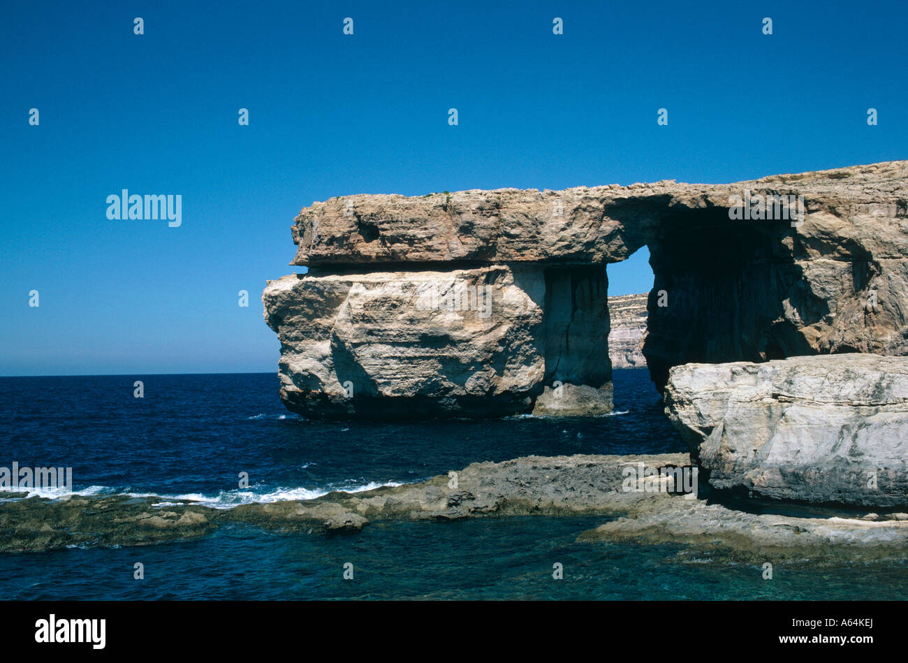 natural arch of azur window near dwejra bay island of gozo malta Stock ...