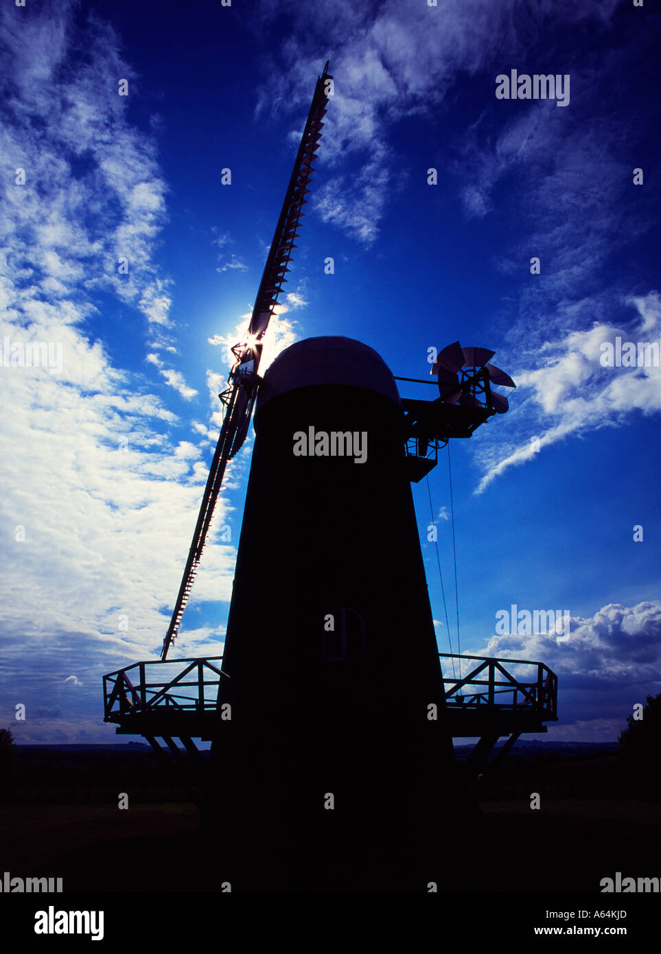 Wilton Windmill in silhouette Wiltshire Stock Photo - Alamy
